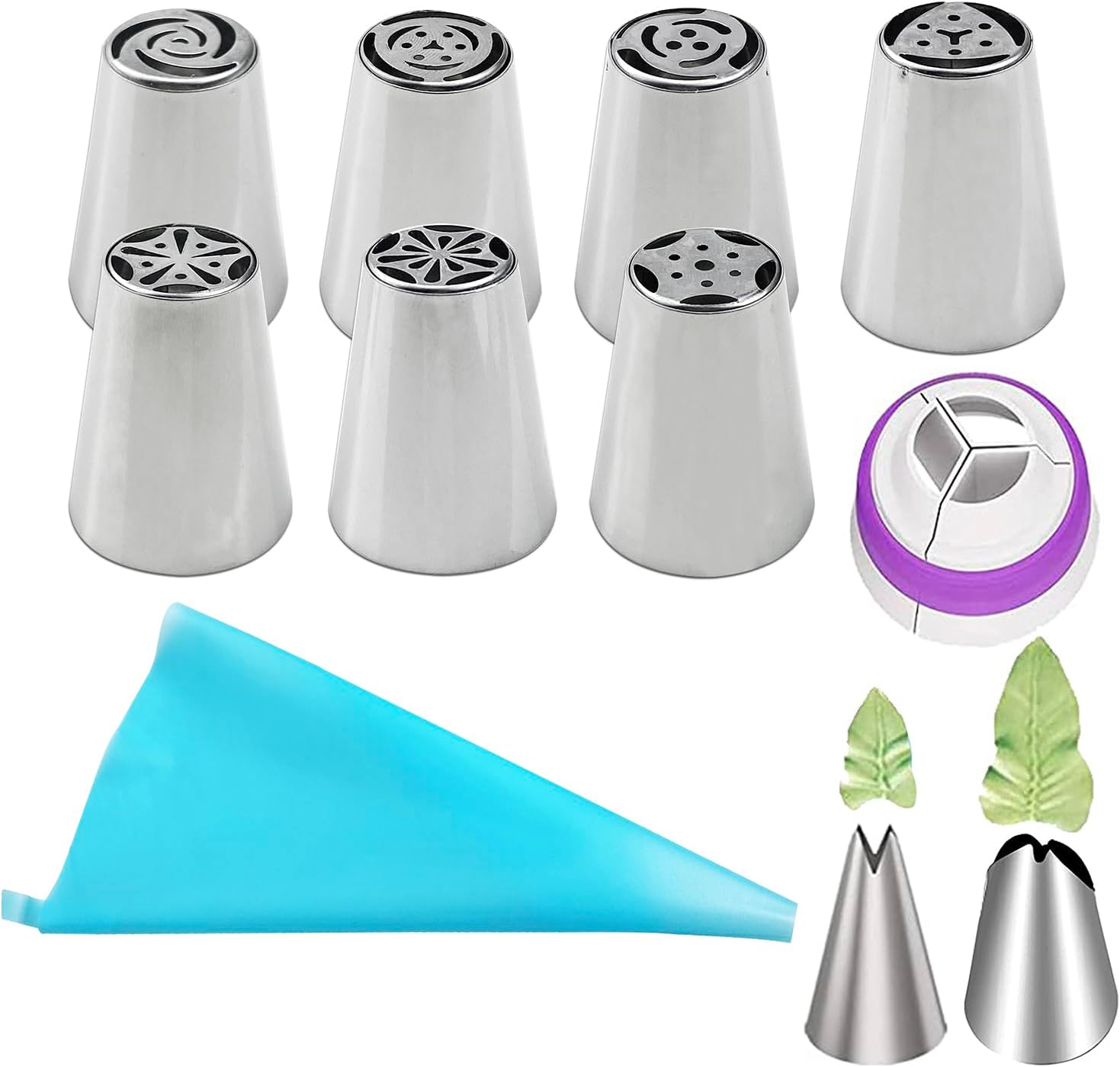 Amazon.com: FANTEXY Extra-Large Russian Piping Tips Set,Russian Tips ...