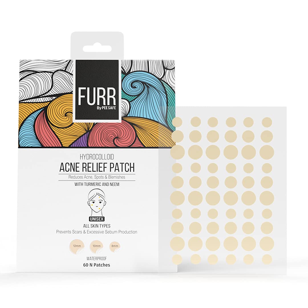 FURR by Pee Safe Acne Patches For Pimples | 60 Hydrocolloid Acne Relief ...