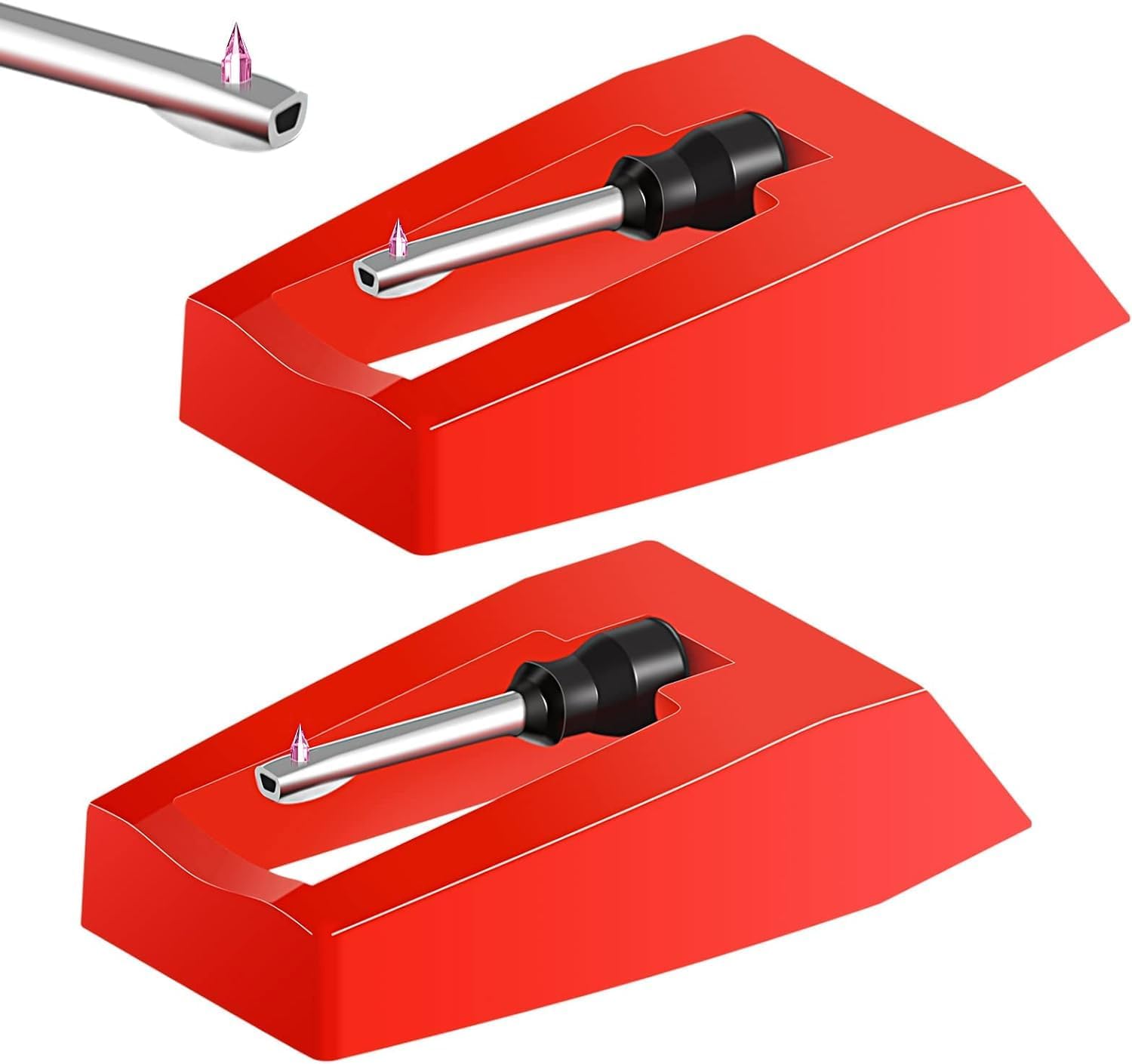 Amazon.com: 2Pcs Record Player Needles Replacement, Turntable ...
