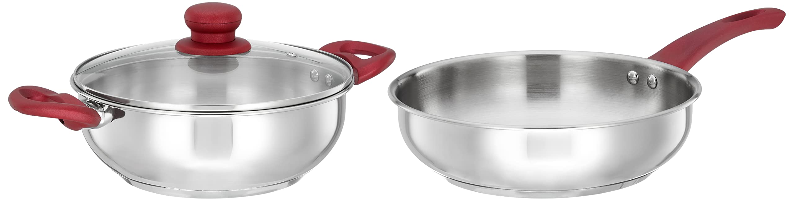 Buy Amazon Brand - Solimo Stainless Steel Heavy Bottom 2 Piece Cookware ...