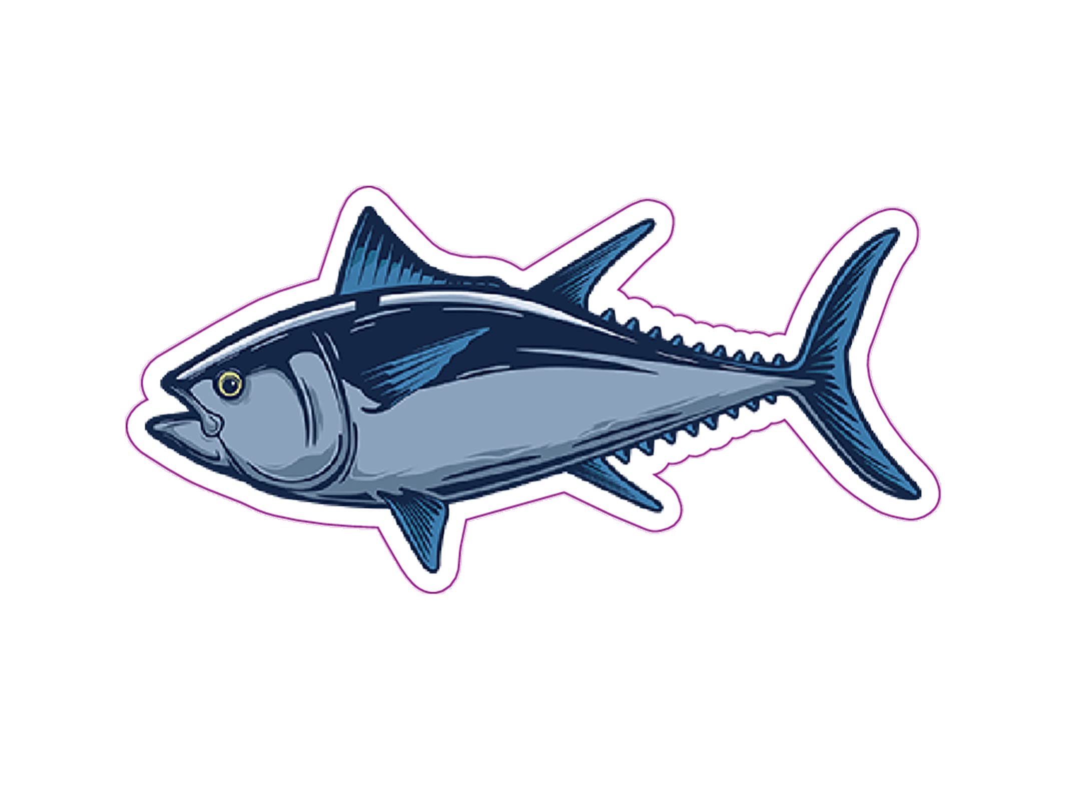 Amazon.com - Tuna Vinyl Decal - Fishing Bumper Sticker - Perfect for ...