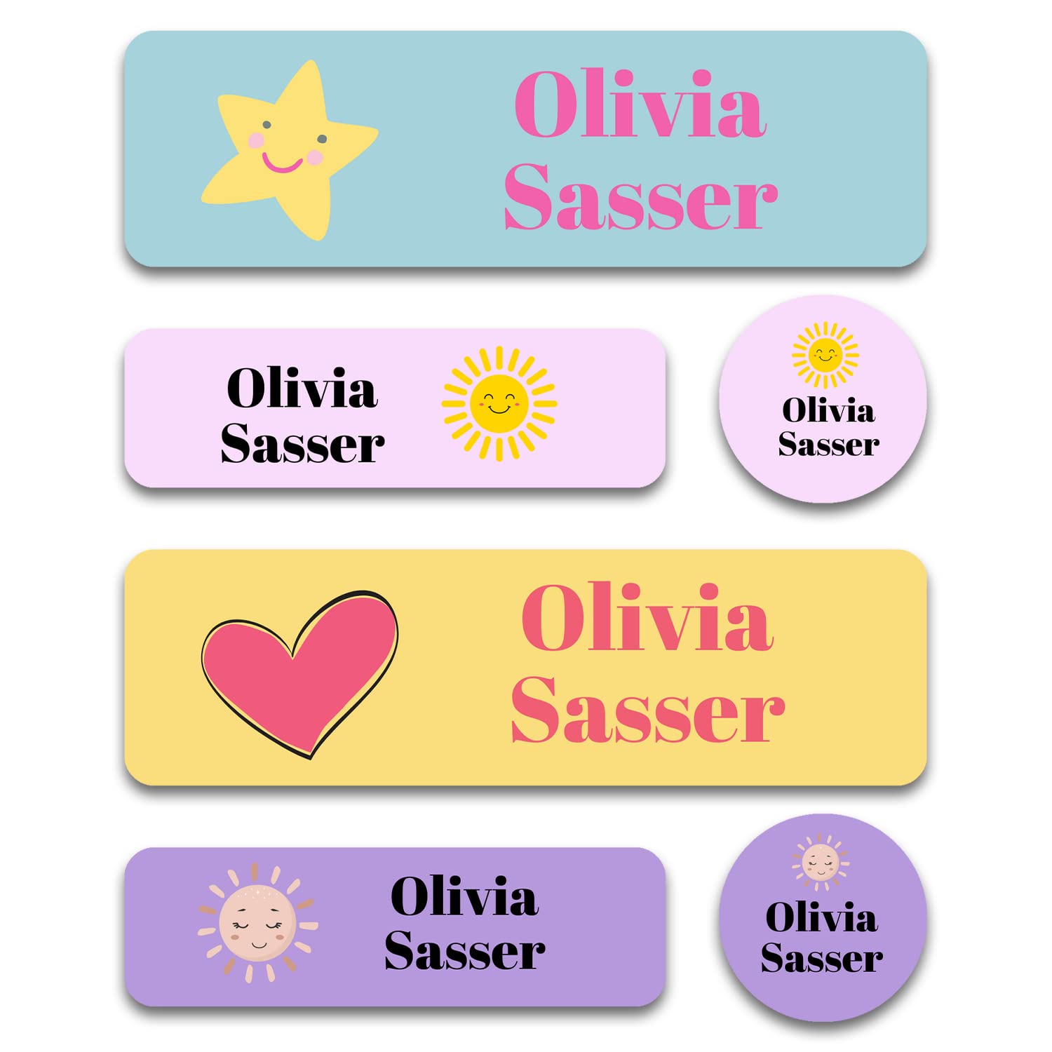 Amazon.com : Custom Kid Name Labels for Daycare Variety Pack (180 ct ...