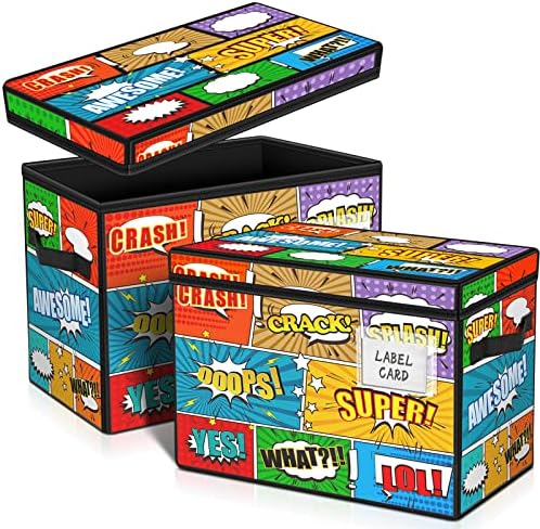 Amazon.com: Leffis 2 Pack Comic Book Storage, Comic Book Box Foldable ...