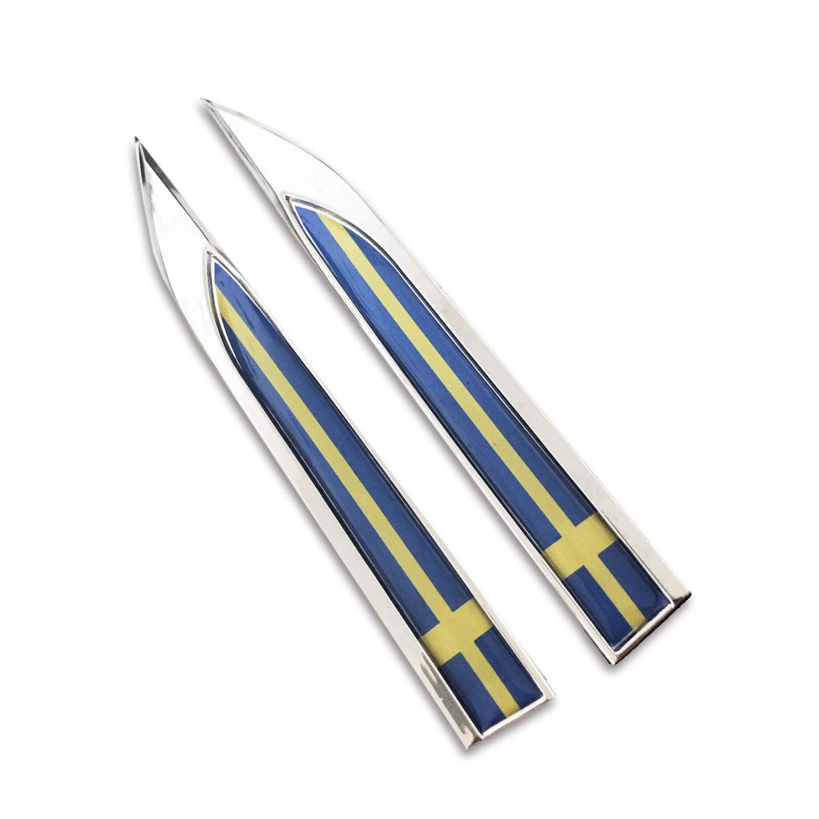 Amazon.com: 1 Pair Swedish Flag Sweden Car Stickers Car Decals Car Side ...