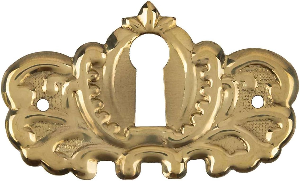 Ornate Stamped Brass Decorative Keyhole Insert | 1 7/8" W x 1-1/8" H ...