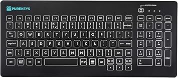 Amazon.com: PUREKEYS Medical Keyboard Compact FA Wireless Black ...