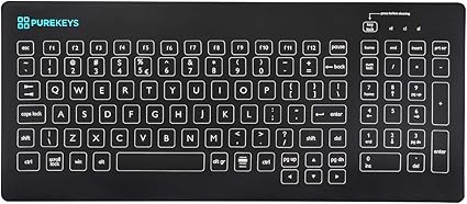 Amazon.com: PUREKEYS Medical Keyboard Compact FA Wireless Black ...
