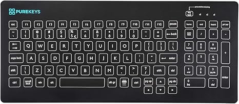 Amazon.com: PUREKEYS Medical Keyboard Compact FA Wireless Black ...