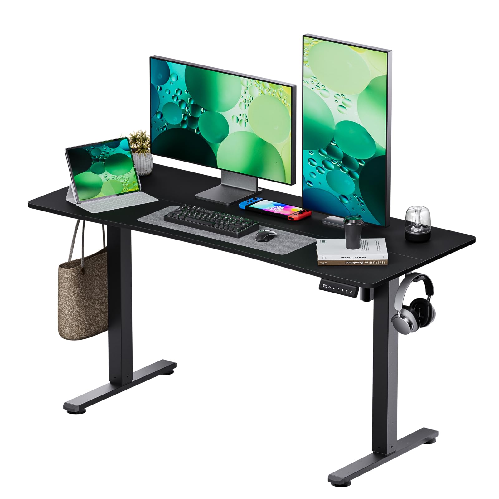Amazon.com: Electric Standing Desk,Adjustable Height Desk With Curved ...