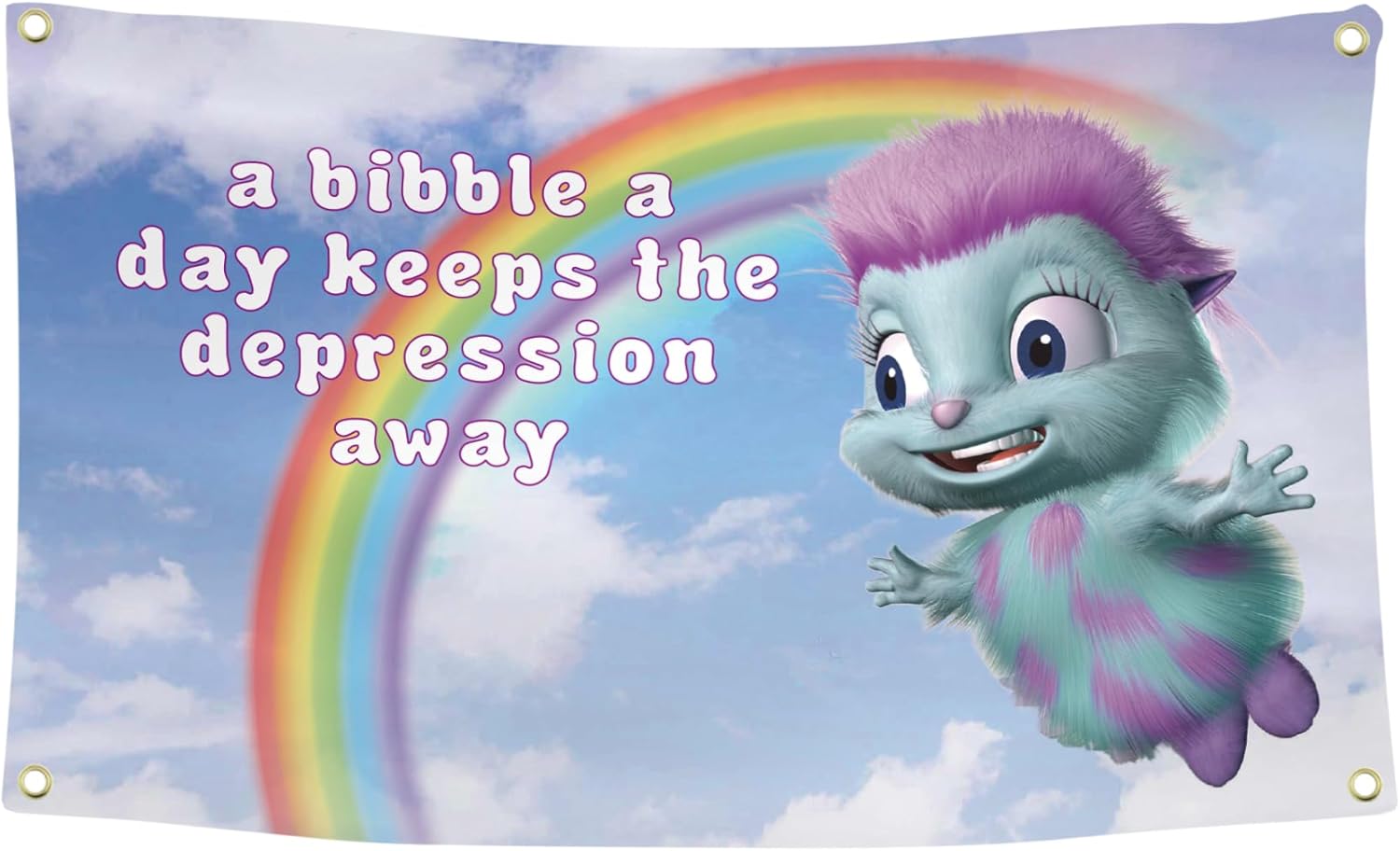 Amazon.com : A Bibble A Day Keeps The Depression Away Flag 3x5 Feet ...