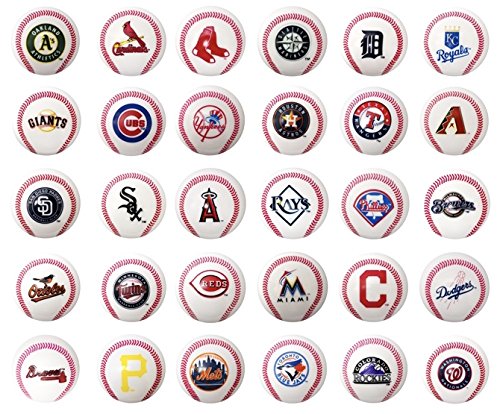 Set Of 30 Major League Baseball Mini Baseballs Mlb Complete ...