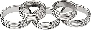 Amazon.com: Men's Stainless Steel Weight Ring - Metal Exercise Rings 5 ...