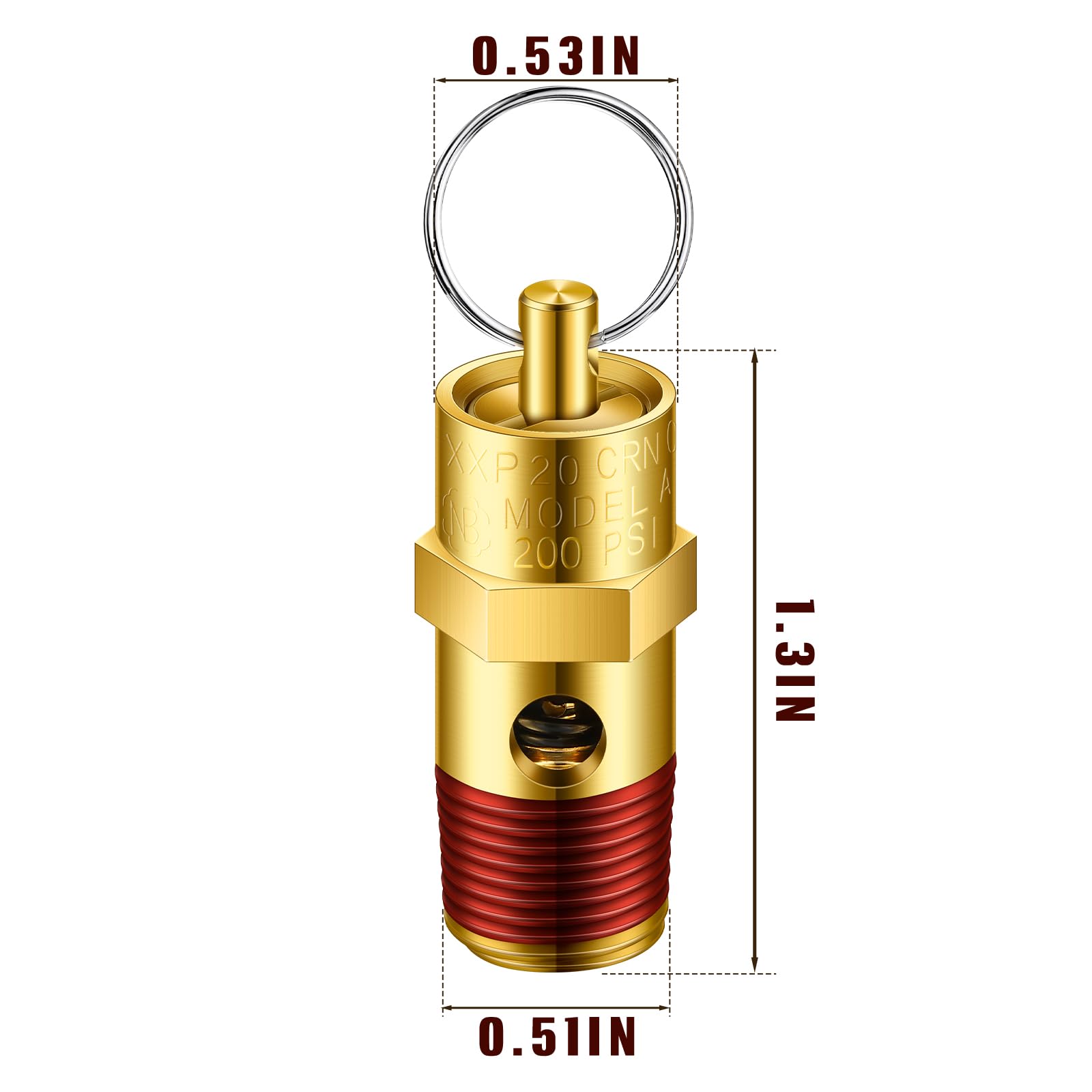 Snapklik.com : Bonuci 8 Pcs 1/4" Male NPT Safety Valve Air Compressor ...