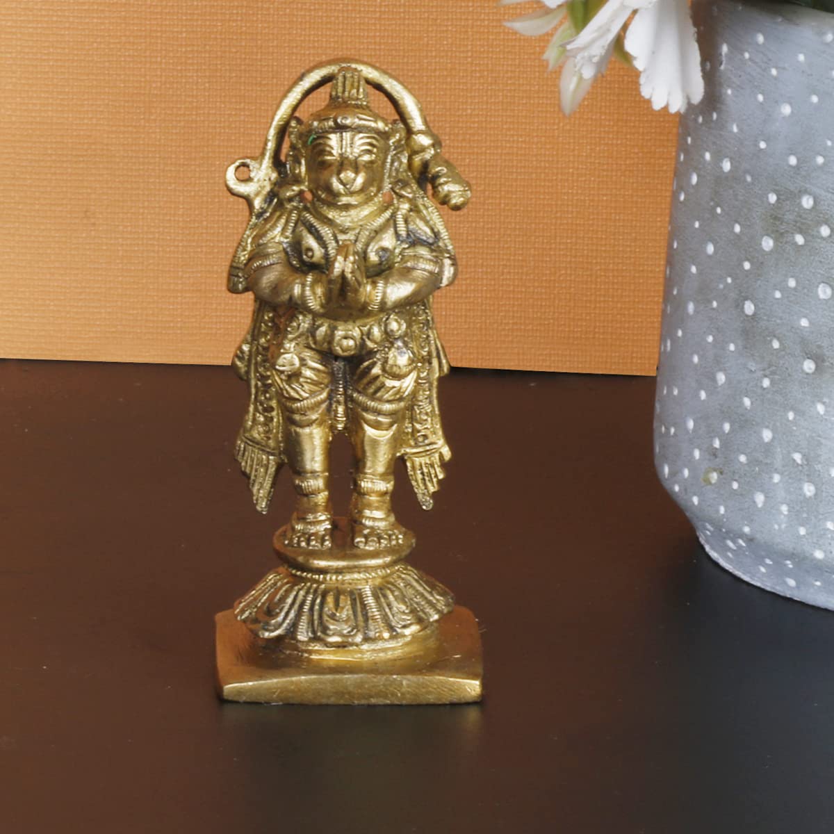 Artvarko Brass Hanuman Ji Standing Idol Statue God Bajrangbali Bhagwan ...