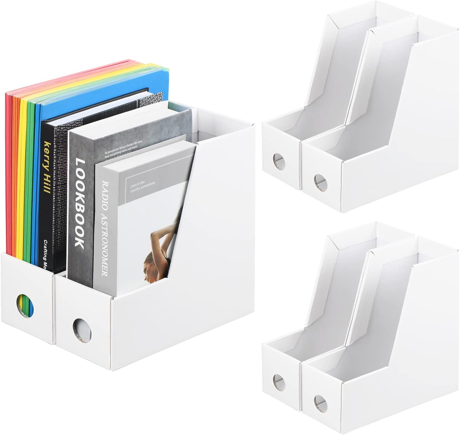 Amazon.com : Tunnkit Magazine File Holder, Cardboard Storage Organizer ...