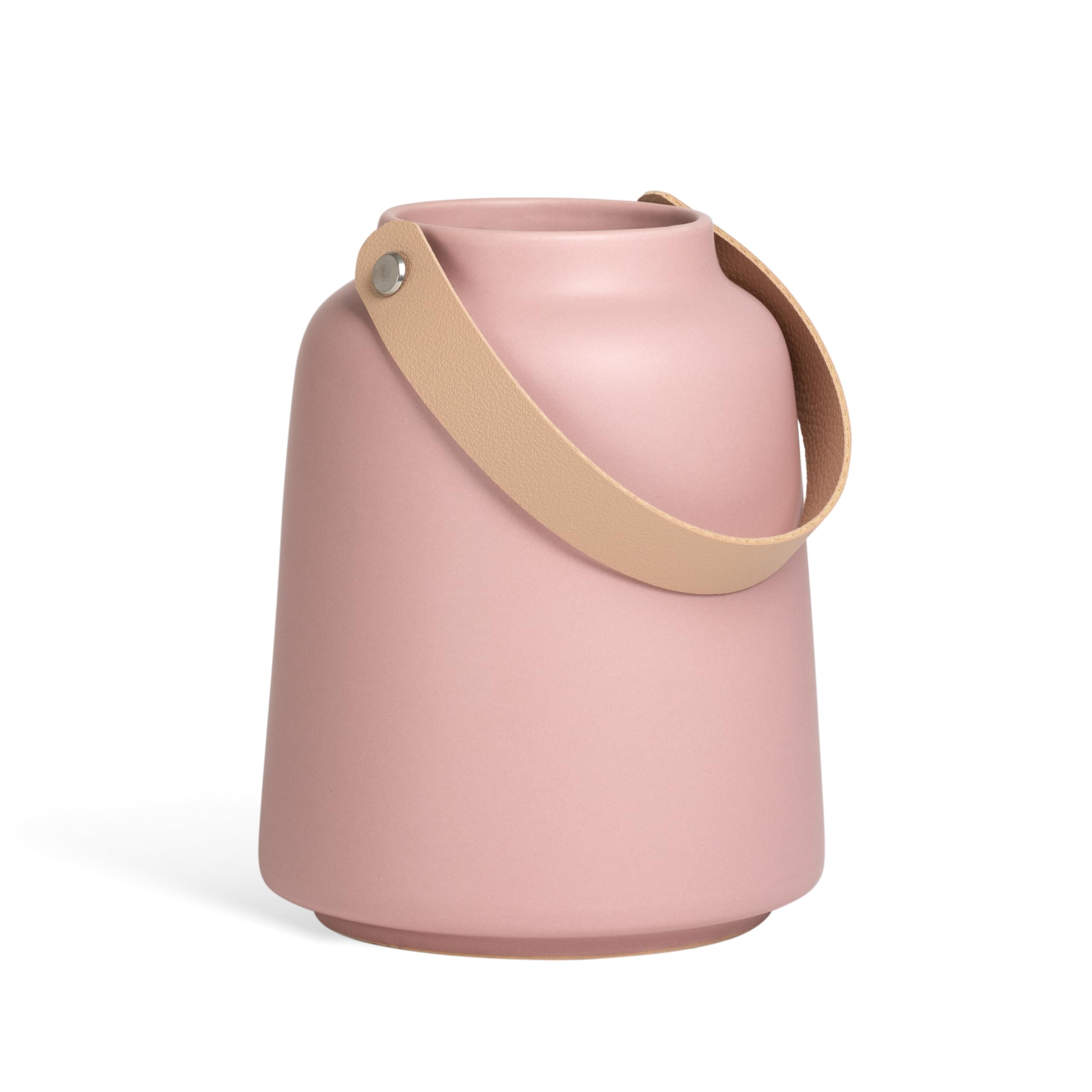 Amazon.com: Torre & Tagus Lido Blush Pink Cylinder Vase with Handle in ...