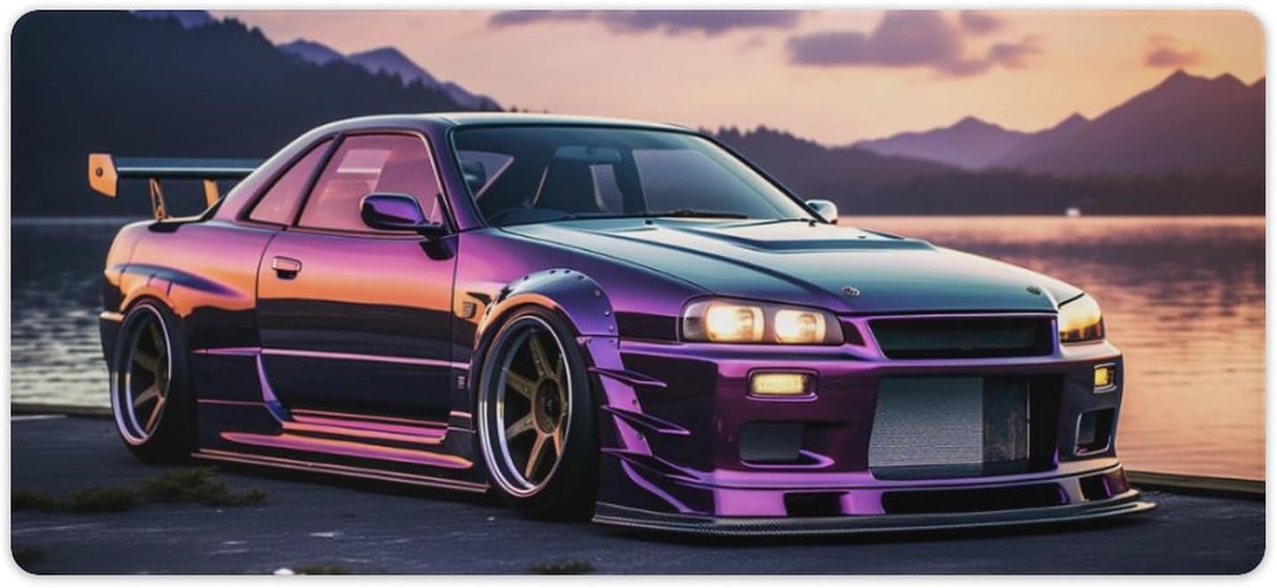 Amazon.com: QEOPGNE Car Large Mouse Pad Gaming R32 Japanese Retrowave ...