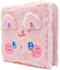 Amazon.com : AxeWoodz Pink Plush A7 Binder Soft Fuzzy Binder Cover ...