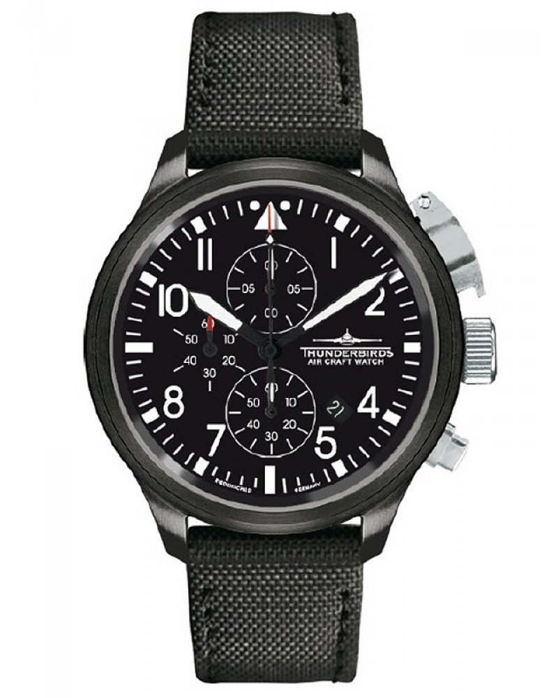 Thunderbirds Chronograph Black Dial Men's Watch - TB1088-T01 : Amazon ...
