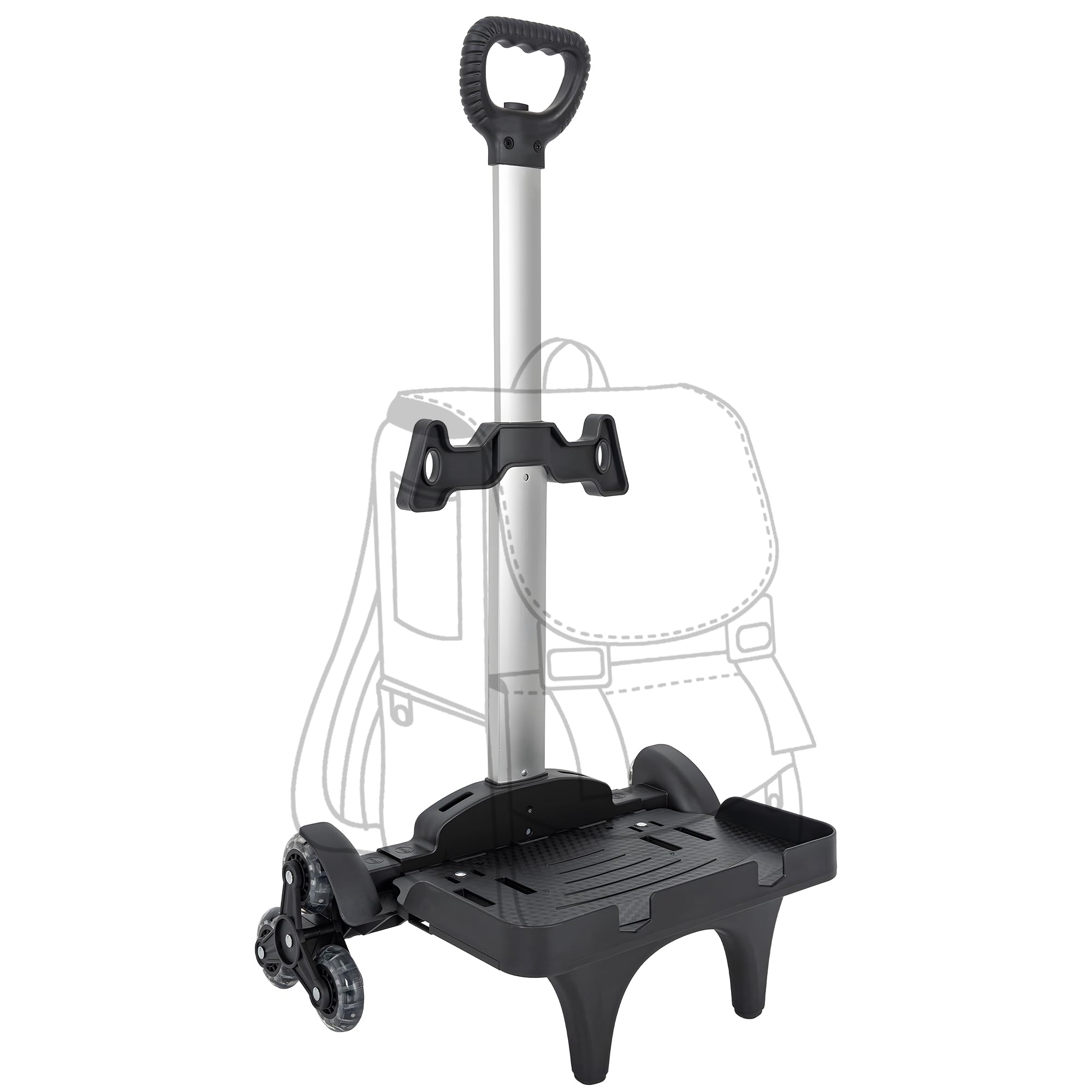 Backpack Trolley with Edge Guard 6-Wheels Rolling Dolly Cart for ...