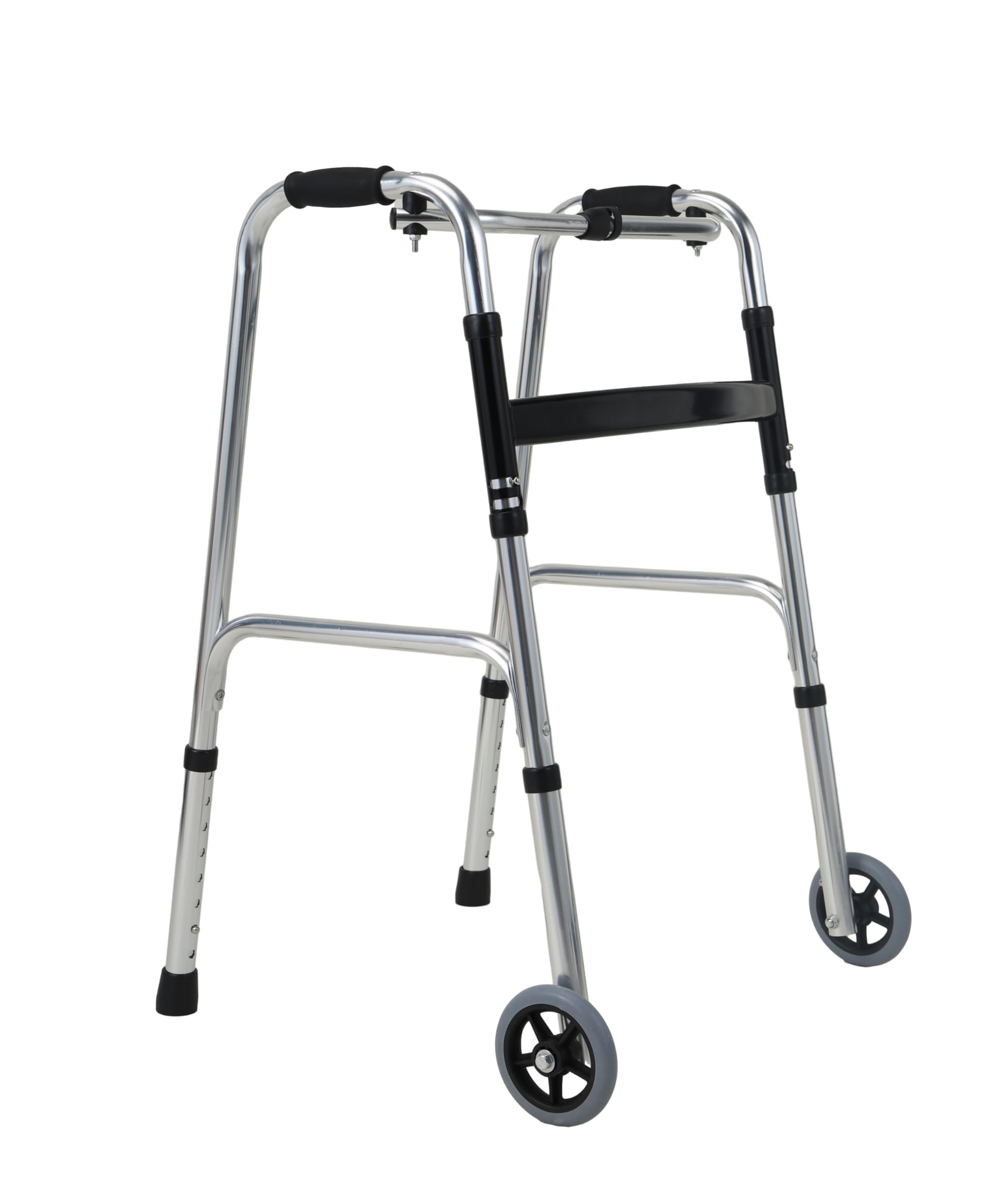 Comforyou Folding Aluminium Lightweight Walking Frame with 2 Wheels ...