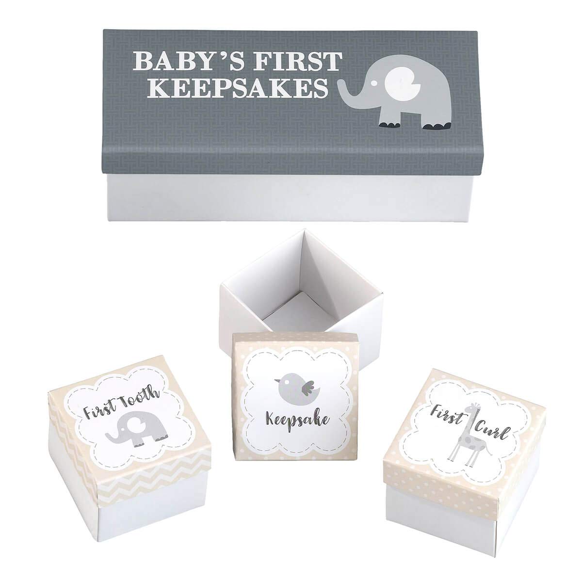Amazon.com : Lillian Rose 3 Piece Baby's First Keepsakes Boxes : Baby