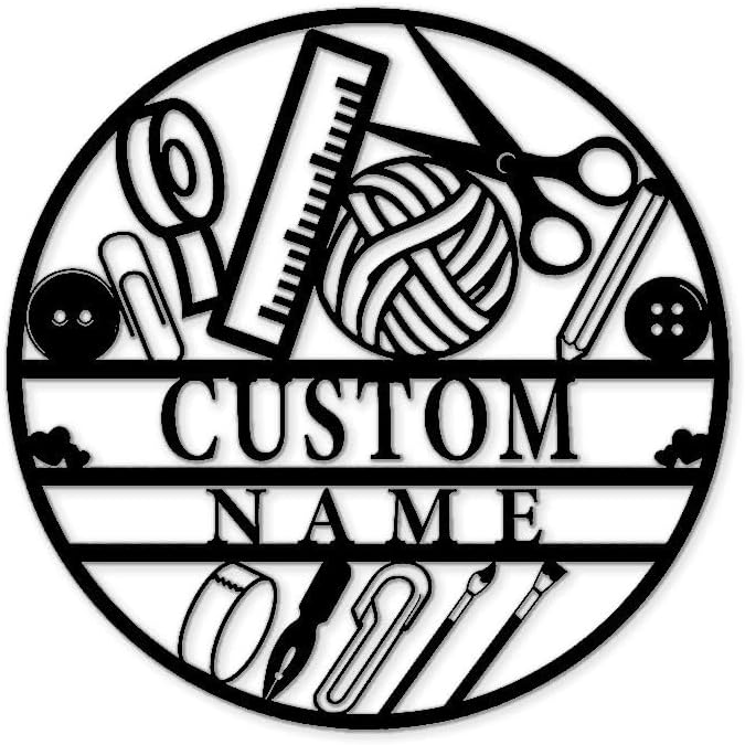 Amazon.com: Custompetgifts Metal Craft Room Wall Art Sign, Black ...