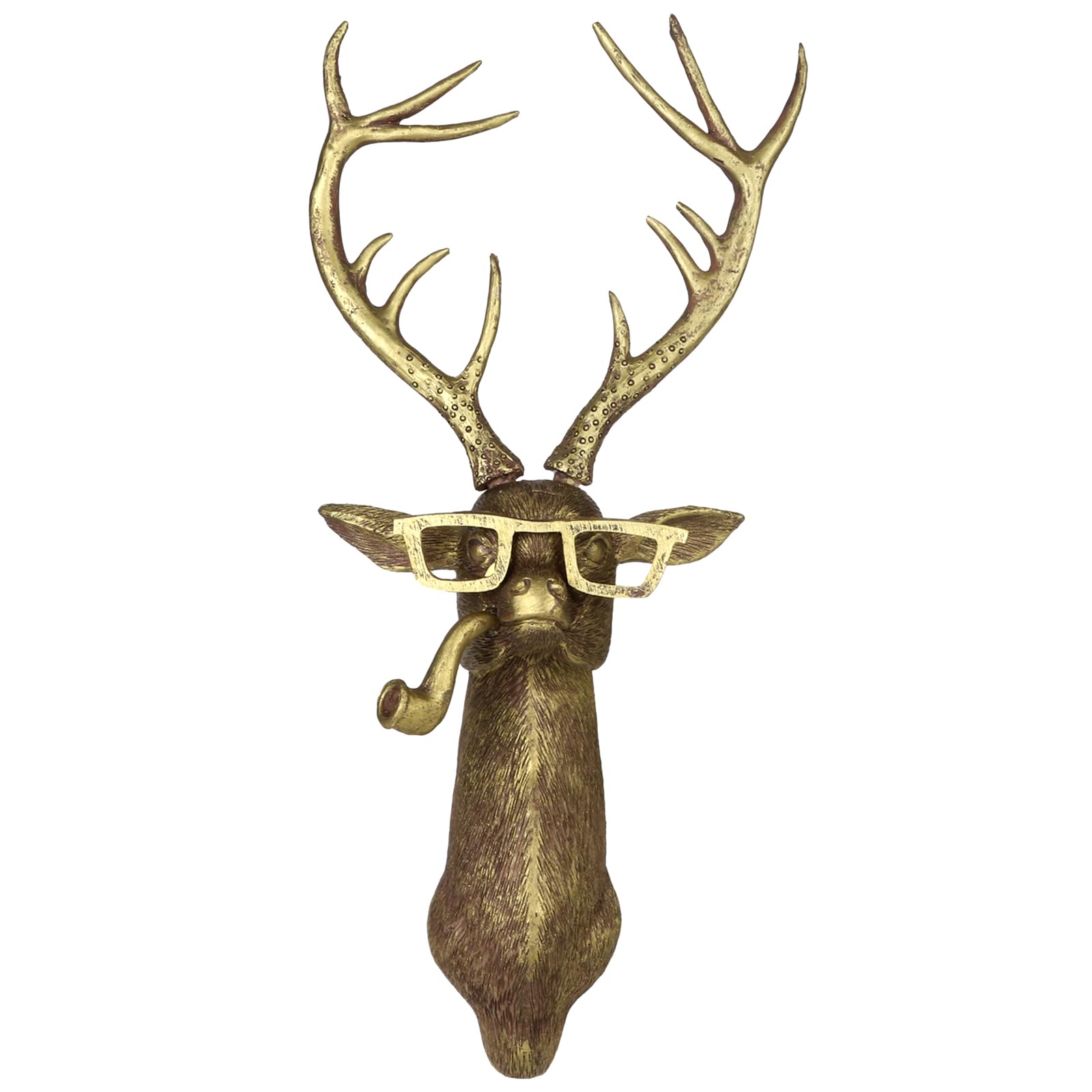 Amazon.com: Umut Deer Wall Art Hanging Sculpture Bronzed Resin Animal ...