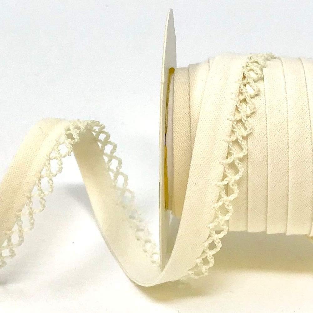 Plush Addict Single Fold Picot Lace Crochet Edge Bias Binding for ...