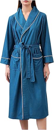 Amazon.com: TUNUSKAT Womens Long Satin Robe Luxury Wrap Bathrobe Ladies ...