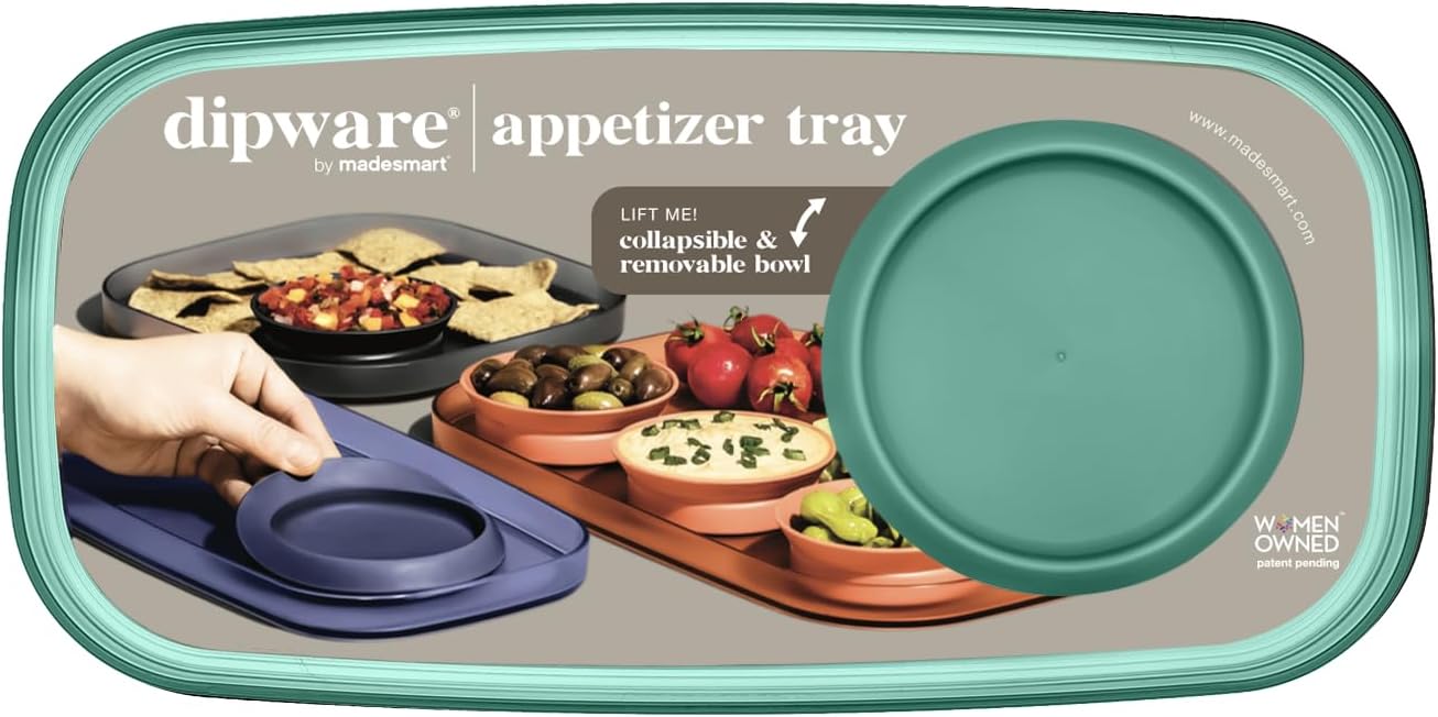 Amazon.com | Madesmart dipware Small Serving Tray with Collapsible and ...