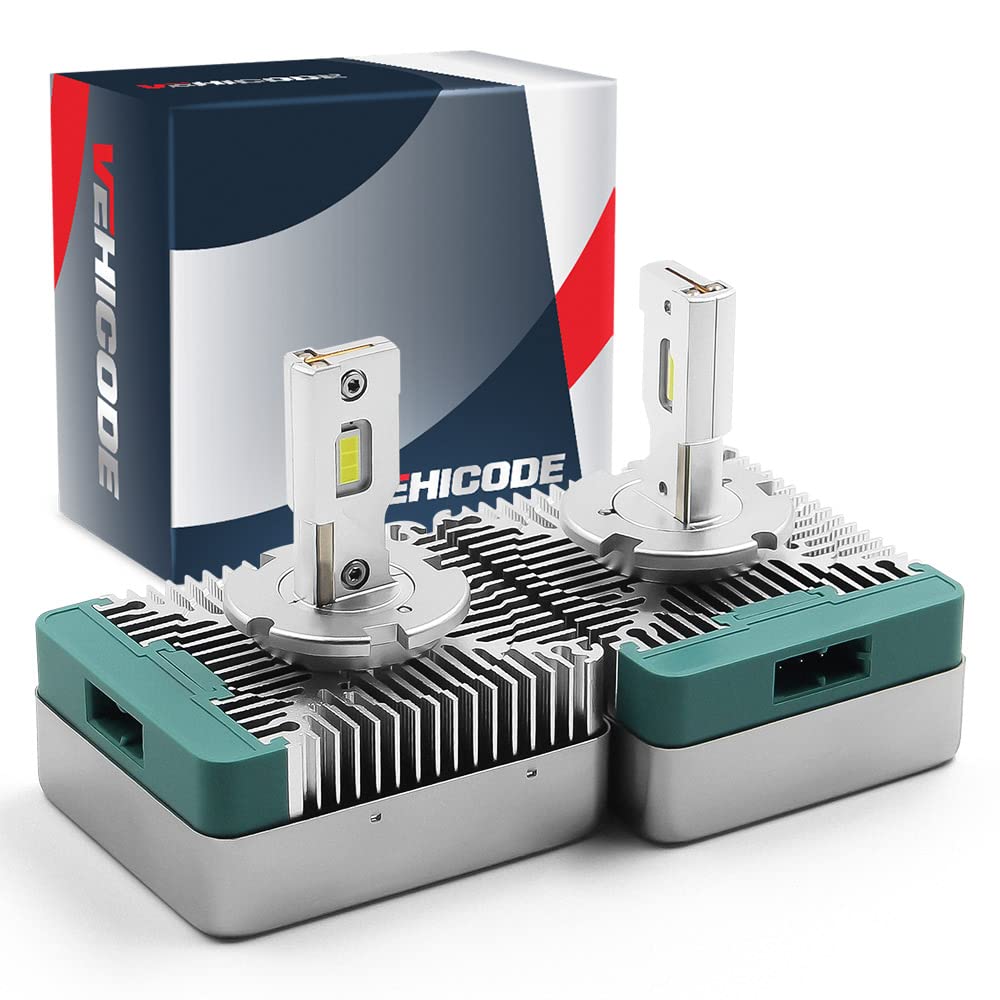 VEHICODE D5S LED Headlight Bulb 40W 6000K White Conversion Kit High and ...