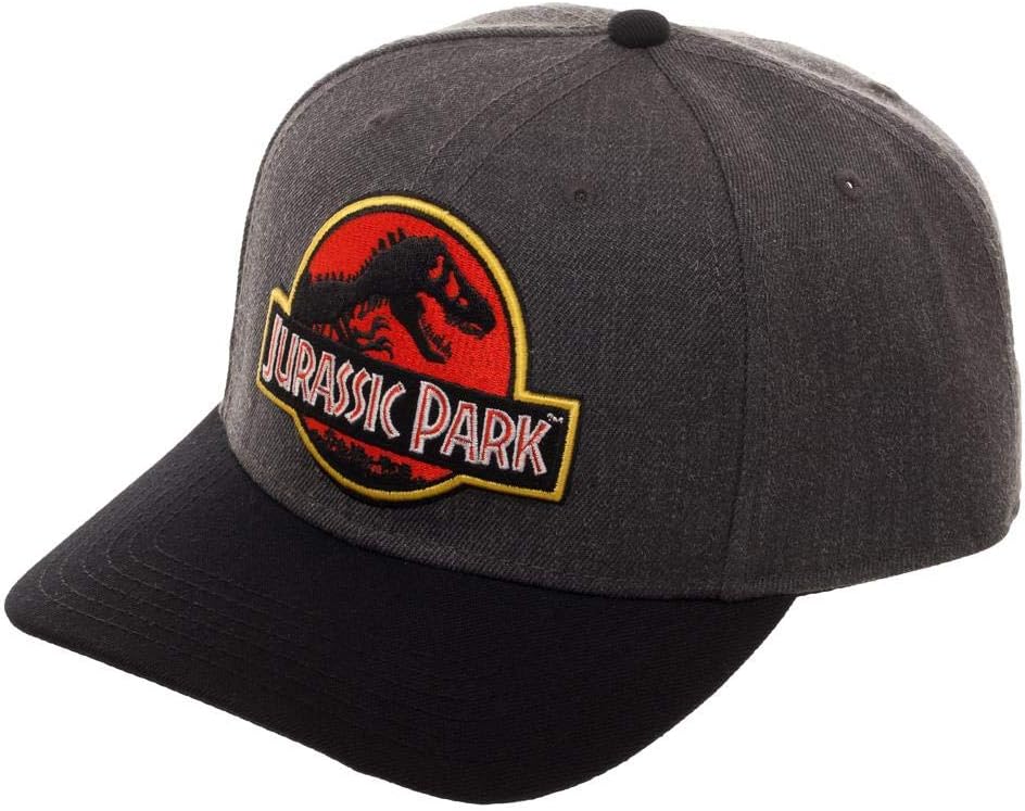 Amazon.com: Jurassic Park Hat Classic Logo Curved Snapback Cap Black ...