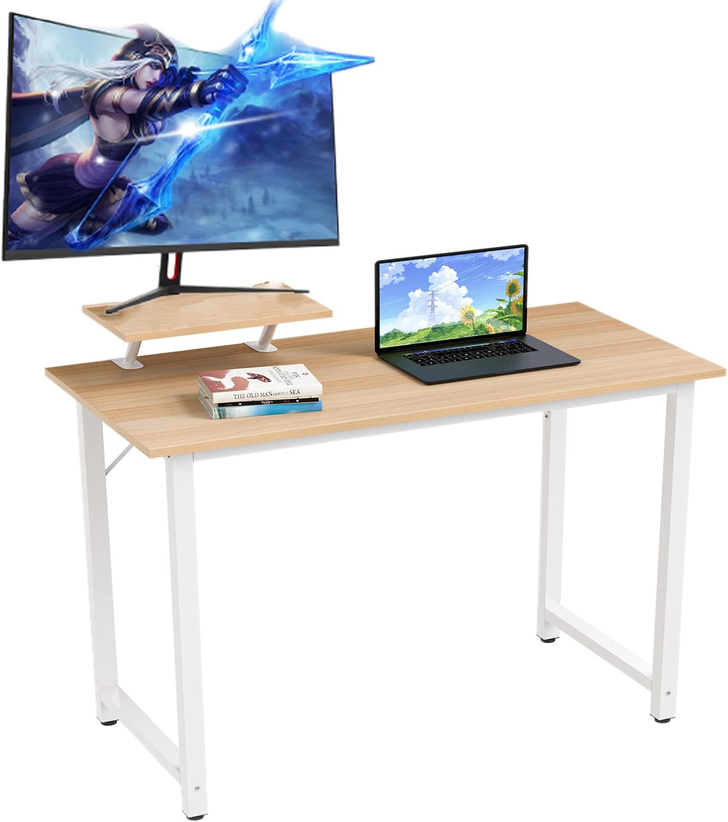 HaodaCulture Table Bureau Informatique,Bureau avec Un Support Table d ...