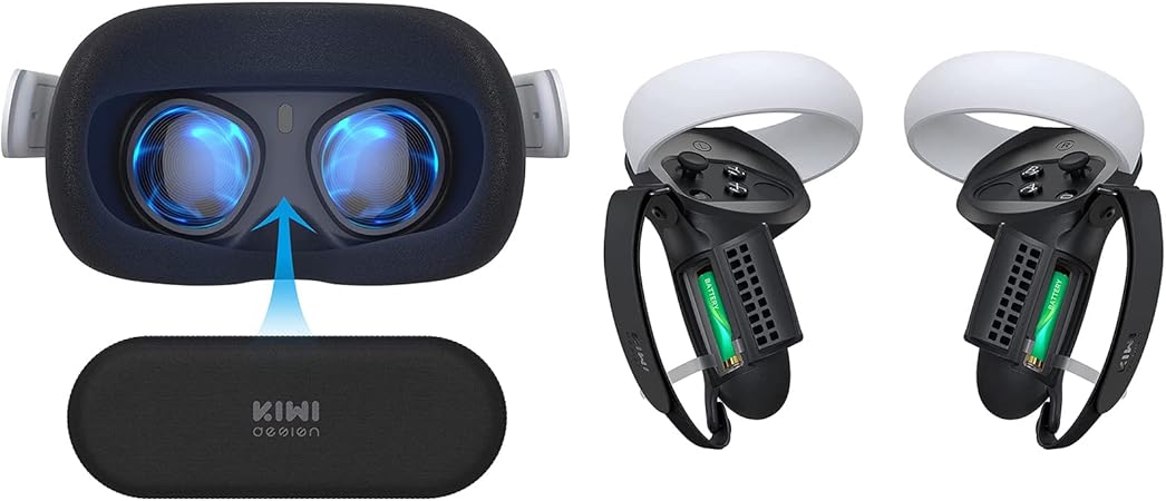 Amazon.com: KIWI design VR Lens Protector Cover & Controller Grips ...