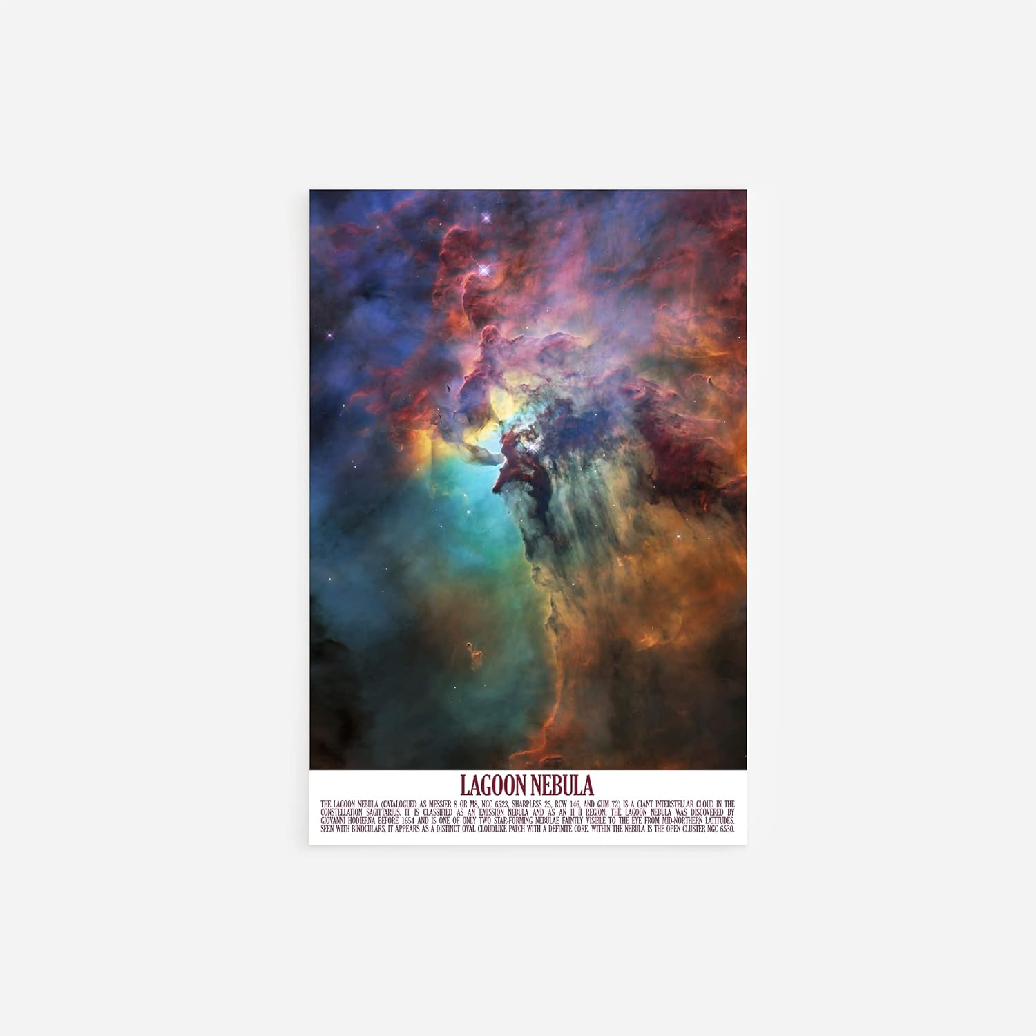 Amazon.com: Lagoon Nebula Poster - Photo Art Print Gift Motivation ...