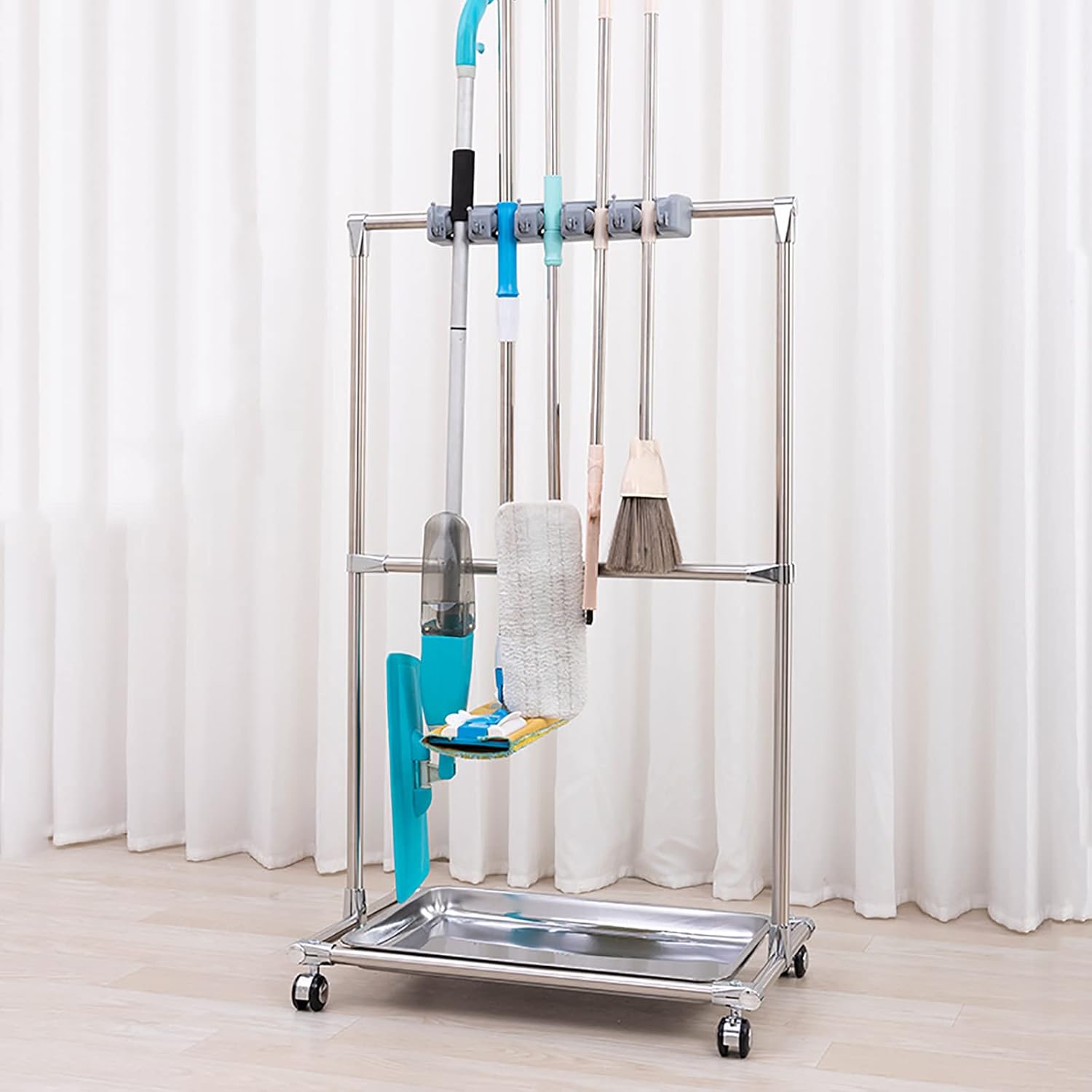 Amazon.com: CCTUNG Broom Holder Organizer Cleaning Tool Tower mop ...