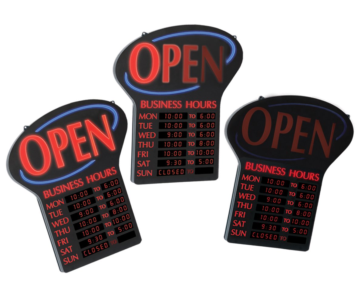 Snapklik.com : Newon 20" X 23" LED Open Sign Programmable Business ...