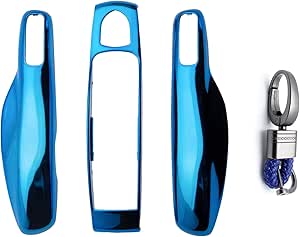 Amazon.com: Xotic Tech Glossy Blue ABS Hard Key Fob Shell Cover Case w ...
