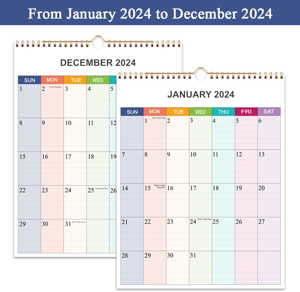 Snapklik.com : 2024 Calendar - Wall Calendar 2024 Monthly Planner From ...