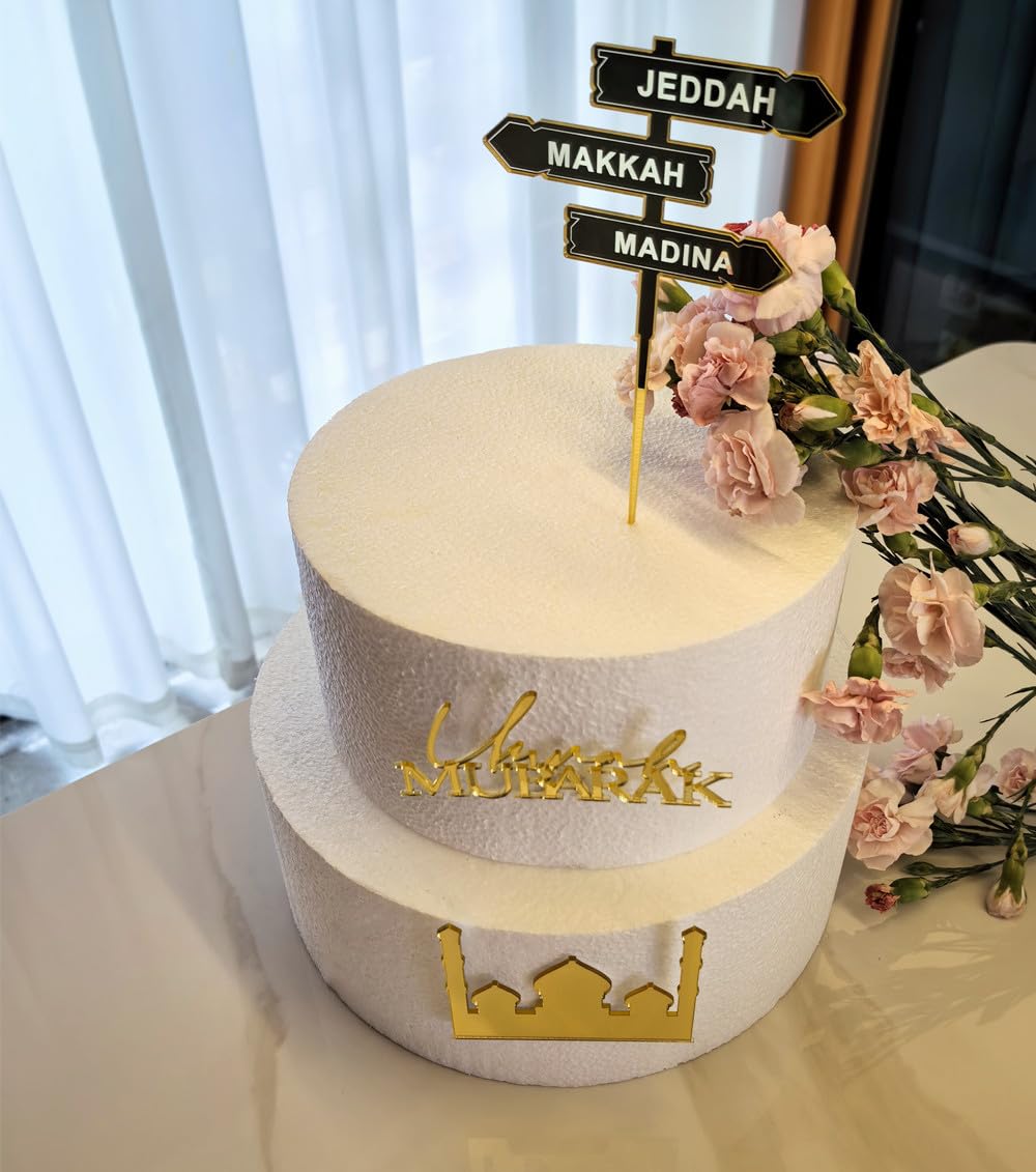 Snapklik.com : Umrah Mubarak Cake Topper Set - Jeddah/Makkah/Medina ...