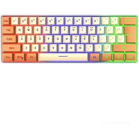 Amazon.com: Wired Floating Gaming Keyboard Light Up USB Keyboard ...