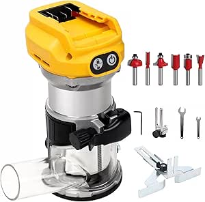 Cordless Compact Router 30000 RPM Fixed Base, 6 Speeds Electric ...