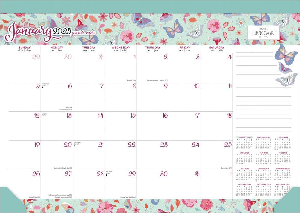 House of Turnowsky OFFICIAL | 2025 17 x 12 Inch Monthly Desk Pad ...