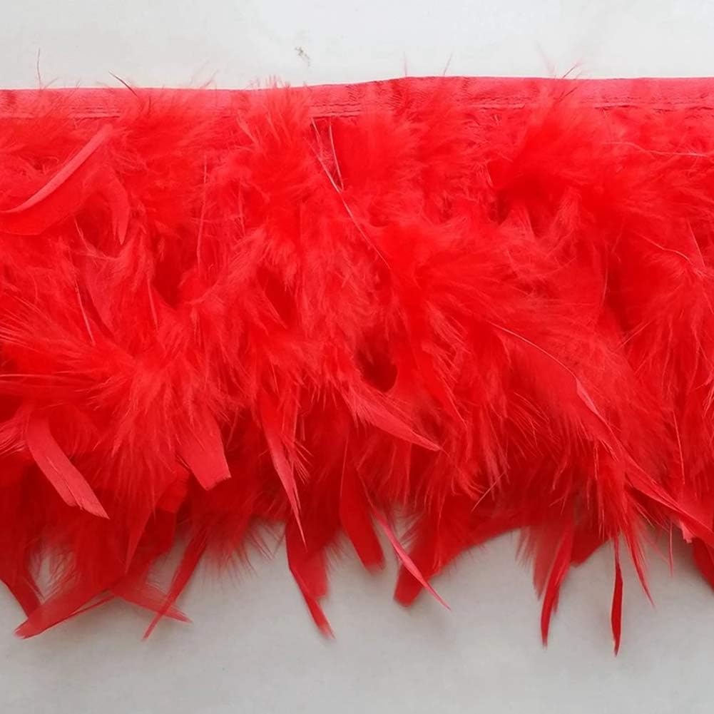 Amazon.com: Sowder Turkey Feathers Trim Fringe for Party Wedding Dress ...