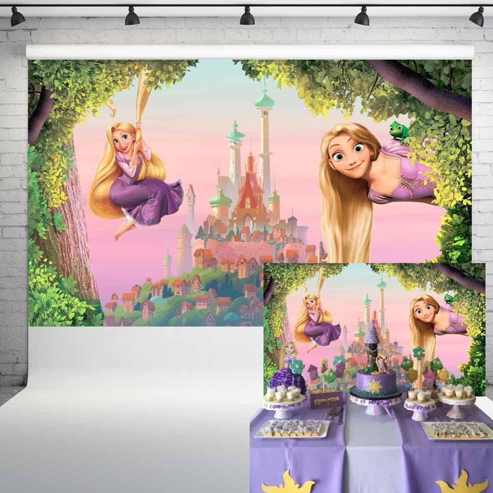 Amazon.com : Princess Rapunzel Birthday Party Backdrop Decorations ...