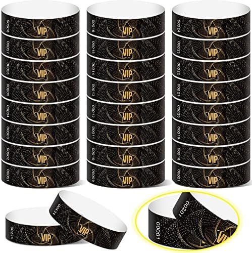 Amazon.com : 300 Pcs VIP Wristbands for Events VIP Bracelets with Not ...