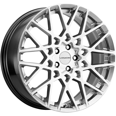 Amazon.com: Vision 473 Axis 18x8 5x120 +38mm Silver Wheel Rim 18" Inch ...