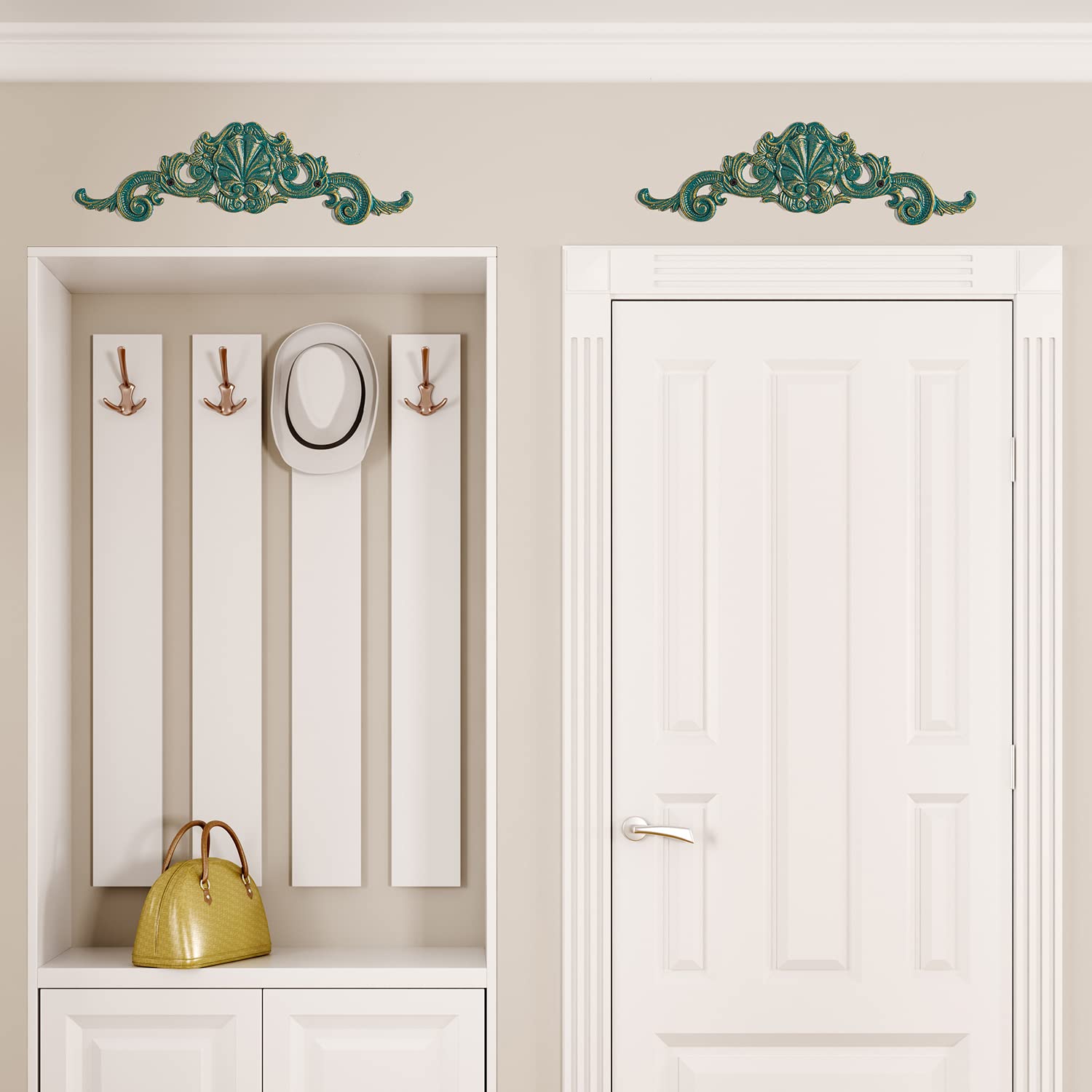 Metal Onlays And Appliques Amazon.com: Sungmor 2PC Cast Iron Fleur De