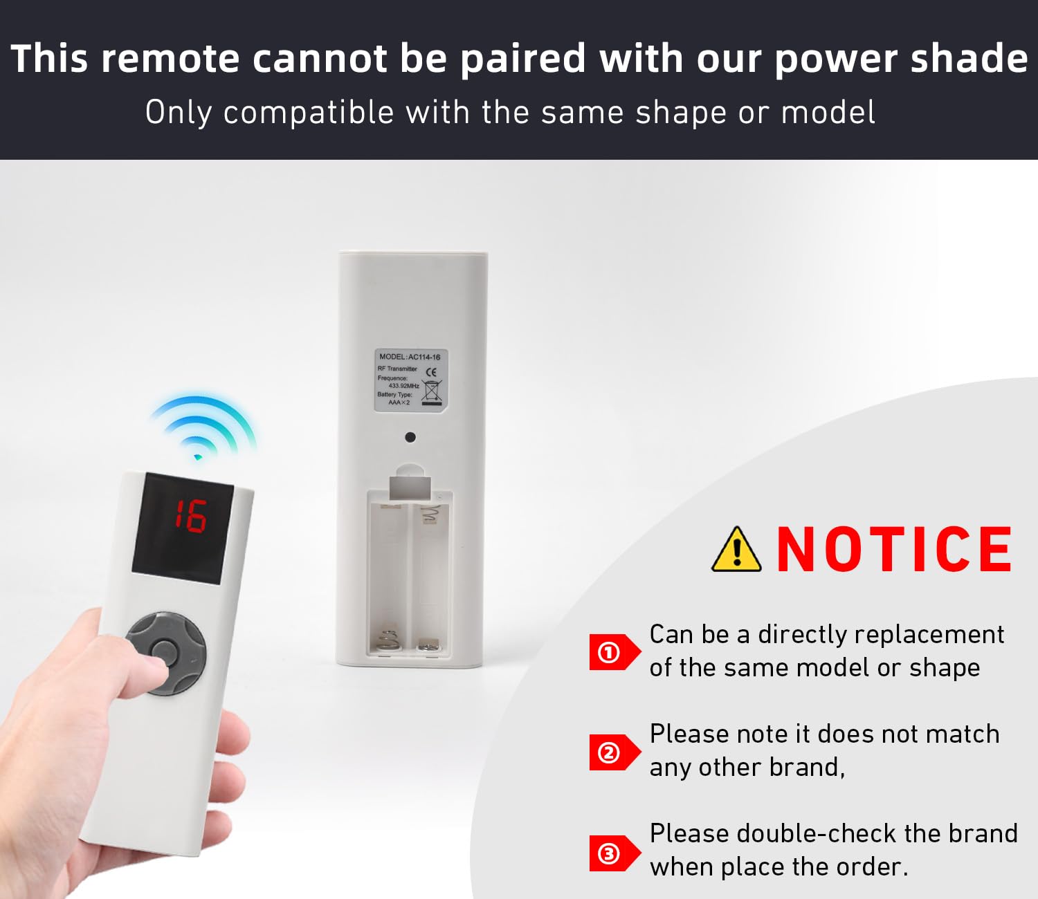 Snapklik.com : AC114-16 RF 433.92 Wireless Control